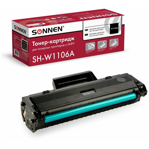 Картридж для лазерных принтеров Sonnen SH-W1106A С чипом для HP Laser107, черный, 1000 стр (363970)