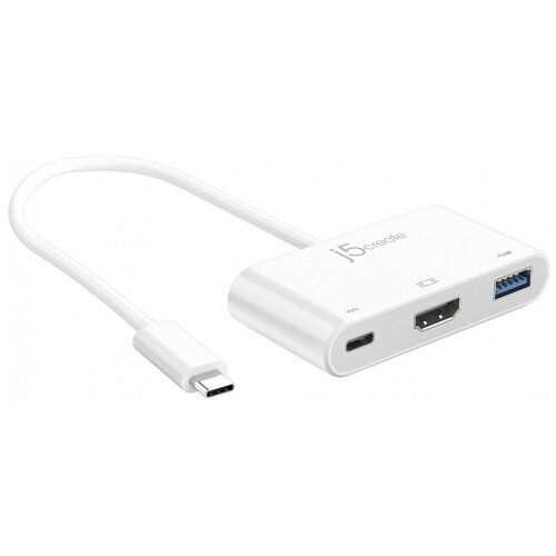 Переходник j5create USB-C на HDMI и USB Type-A 3.0/Power Delivery