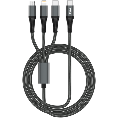 Кабель 3 в 1 microUSB, 8pin, TypeC TFN 1.2 м