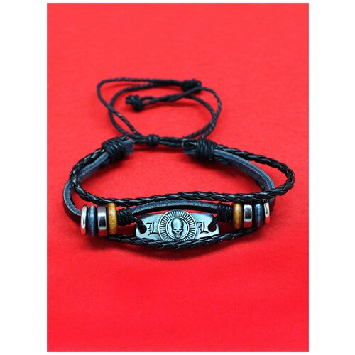 Плетеный браслет ОптимаБизнес, металл, размер one size, серый, черный
