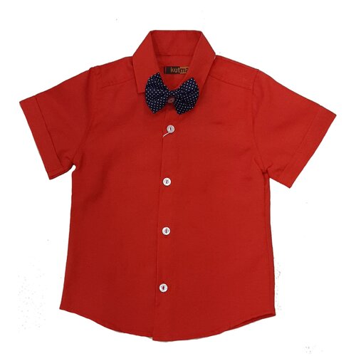Рубашка, размер 116;122, красный