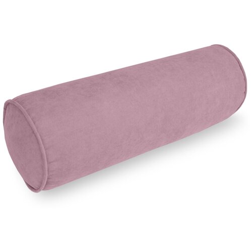 Декоративная подушка-валик Велюр - канвас, 15х47 см, сиреневый