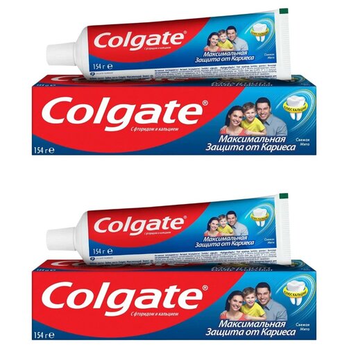 Зубная паста, Colgate, максимальная защита от кариеса, двойная мята, 100 мл, 2 шт