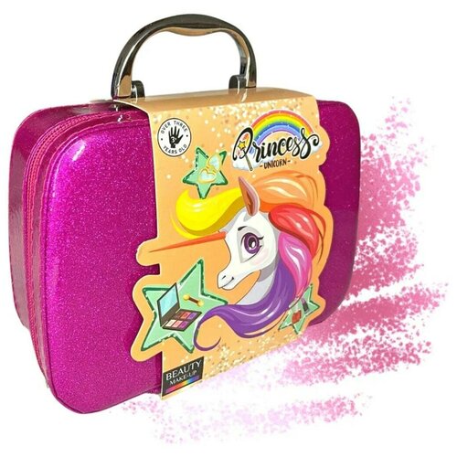 Набор детской косметики в чемоданчике 15 предметов розовый /Декоративная косметика для девочек