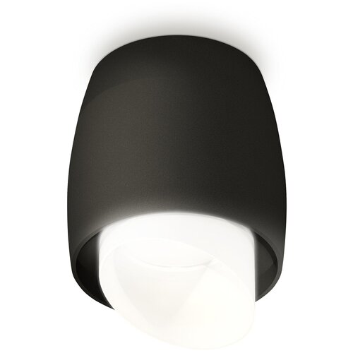 Комплект накладного светильника с акрилом XS1142042 SBK/FR черный песок/белый матовый MR16 GU5.3 (C1142, N7175)