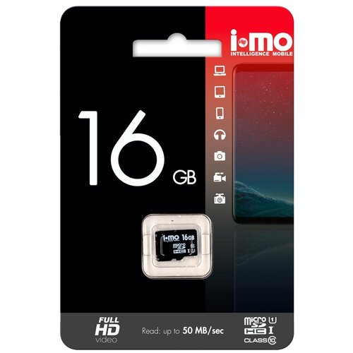 Карта памяти MicroSD IMO 16GB Сlass 10 UHS-I