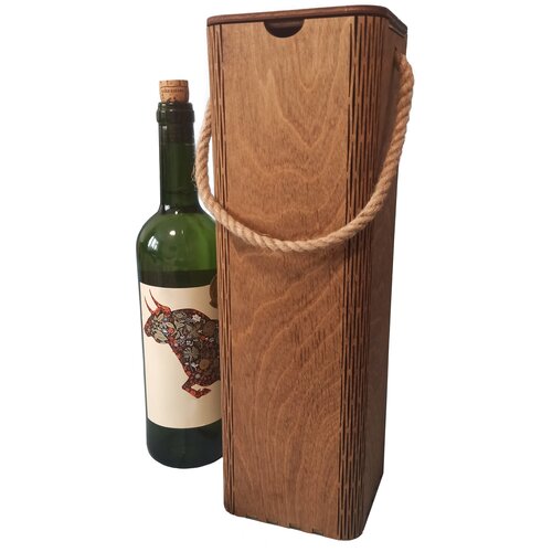 Подарочная деревянная коробка (упаковка) для бутылки алкоголя от LUI CATON