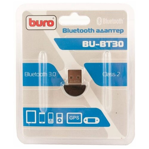 Адаптер USB Buro BU-BT30 Bluetooth 3.0+EDR class 2 10м черный