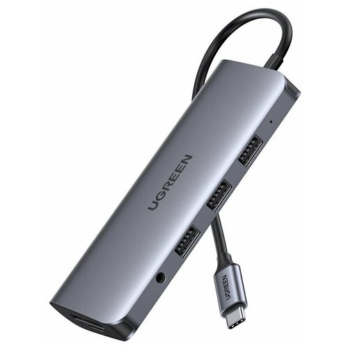 Адаптер Ugreen 80133 USB Type-C хаб 10 в 1 VGA/HDMI/RJ45/SD/USB 3.0/3,5мм