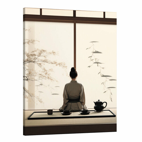 Интерьерная картина 50х70 "Чай и вдохновение"