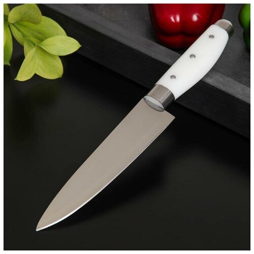 Нож кухонный Доляна "Инканто", лезвие 15 см, цвет белый