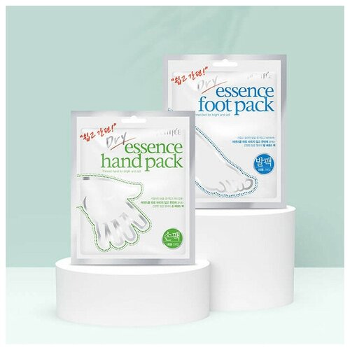 Маска-перчатки для рук с сухой эссенцией Petitfee Dry Essence Hand Pack и Маска-носочки для ног с сухой эссенцией Petitfee Dry Essence Foot Pack