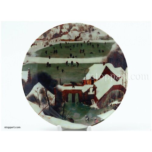 Декоративная тарелка Брейгель Питер Старший Охотники на снегу 6