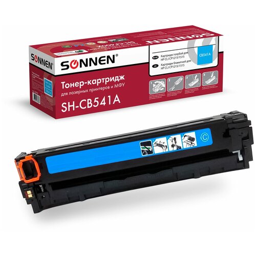 Картридж для лазерных принтеров Sonnen SH-CB541A для HP CLJ CP1215, 1515, голубой, 1400 стр (363955)