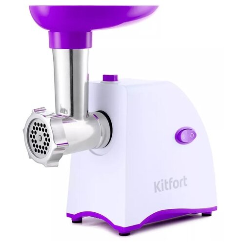 Мясорубка Kitfort КТ-2111, белый/фиолетовый