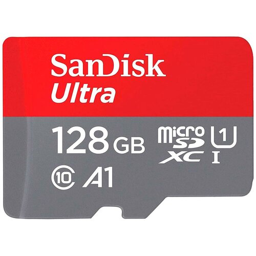 Карта памяти SanDisk microSDXC 128 ГБ Class 10, A1, UHS Class 1, R 120 МБ/с, 1 шт.