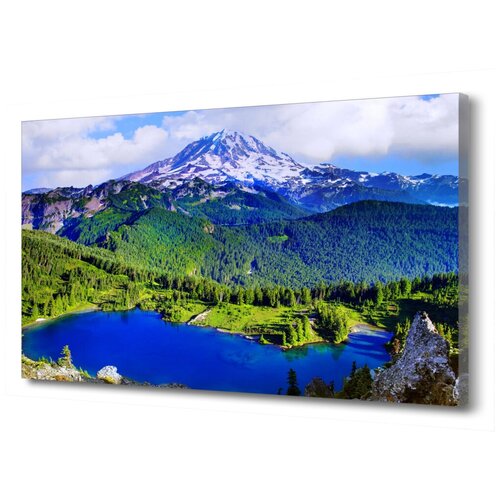 Картина на холсте "Природа. Озеро " PRC-1573 (45x30см). Натуральный холст
