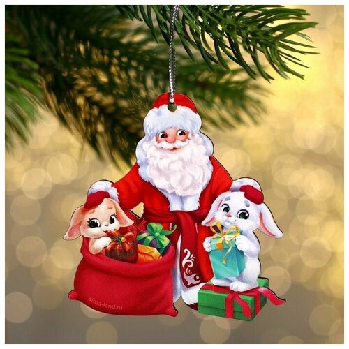 Новогодняя подвеска "Подарки Дедушки Мороза"