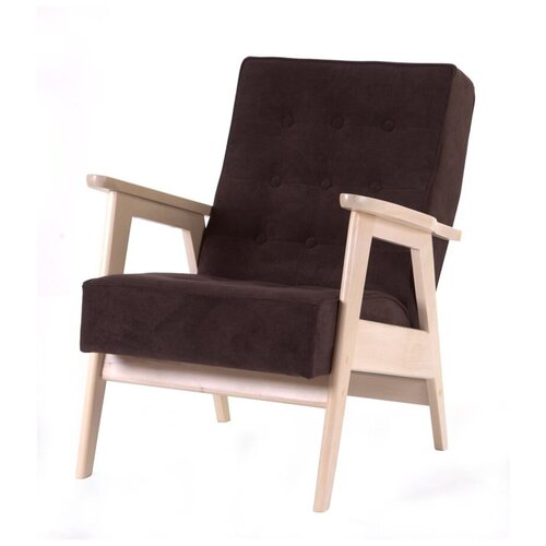 Кресло ретро (беленый дуб / RS 32 - коричневый)