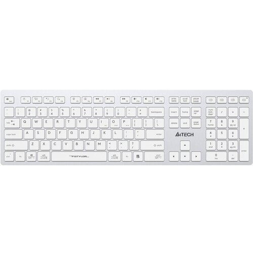 Клавиатура A4Tech Fstyler FBX50C белый USB BT (FBX50C WHITE), 1 шт.