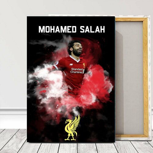 Картина на холсте Мохамед Салах FC Liverpool постер для интерьера 50*70