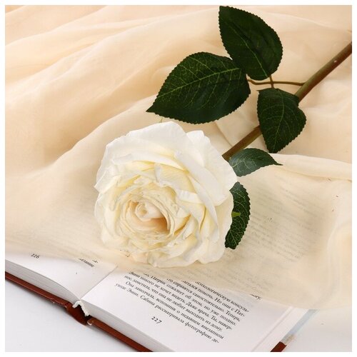 Цветы искусственные "Роза эстетик" 10х49 см, белый 9222741