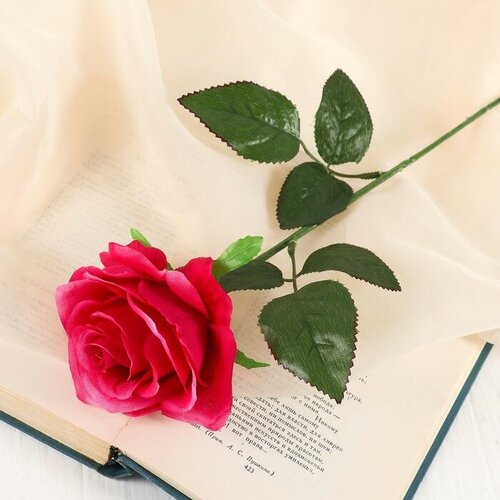 Цветы искусственные "Роза Глория" 9х60 см, малиновый