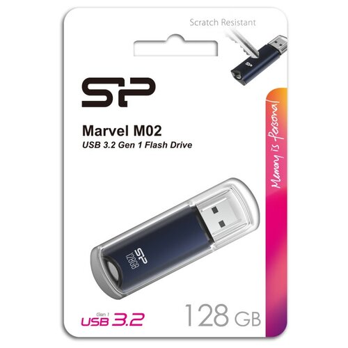 USB флешка 128Gb Silicon Power Marvel M02 blue USB 3.2 Gen 1 (USB 3.0)