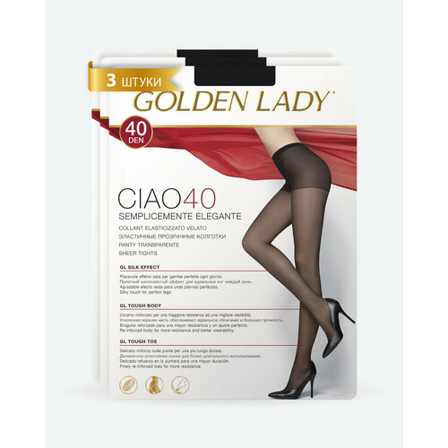 Колготки Golden Lady Ciao, 40 den, 3 шт., размер 3, черный
