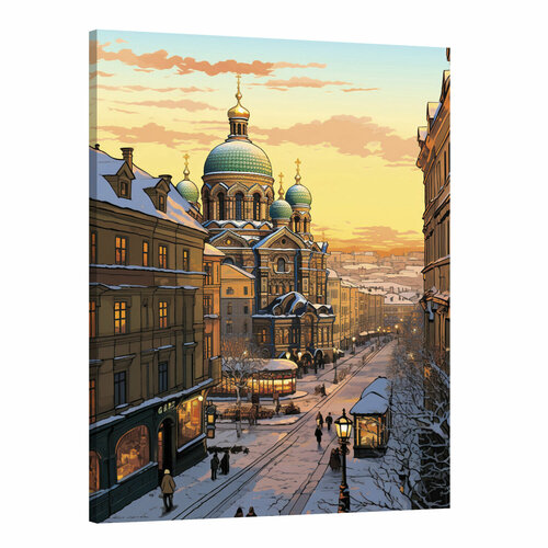 Интерьерная картина 50х70 "Питерский рассвет"