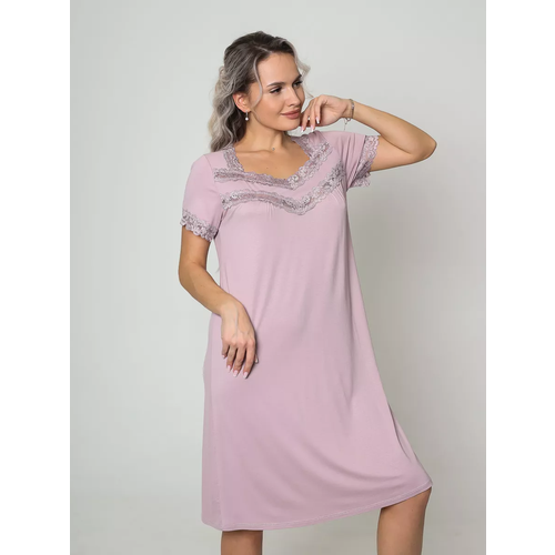 Сорочка  Текстильный Край, размер 52, фиолетовый
