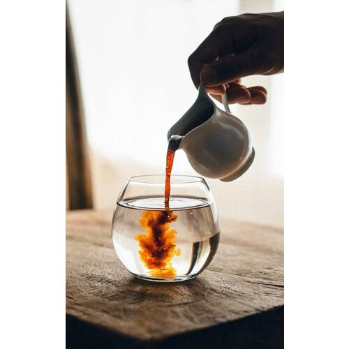 Картина на холсте 60x110 LinxOne "Чай, напиток, стакан, вода" интерьерная для дома / на стену / на кухню / с подрамником