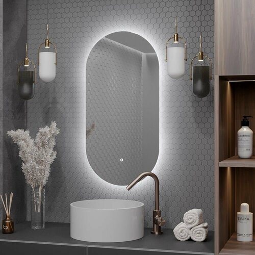 Зеркало Олимпия 100*60 для ванной с холодной LED-подсветкой