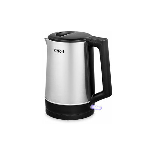 KITFORT Чайник электрический Kitfort КТ-6183 1.7л. 2200Вт нержавеющая сталь/черный корпус: металл/пластик