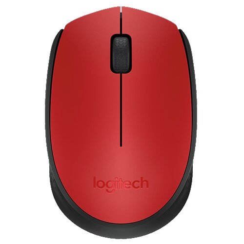 Беспроводная компактная мышь Logitech M171, красный/черный