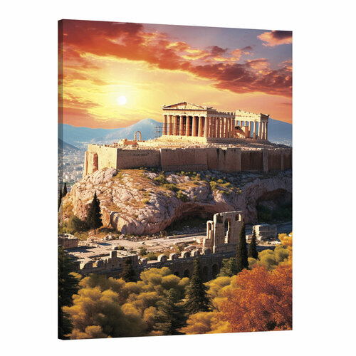 Интерьерная картина 50х70 "Греция: земля вечной красоты"