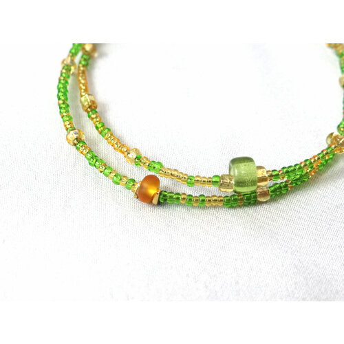 Комплект браслетов K&A, гематит, размер one size, золотистый, зеленый