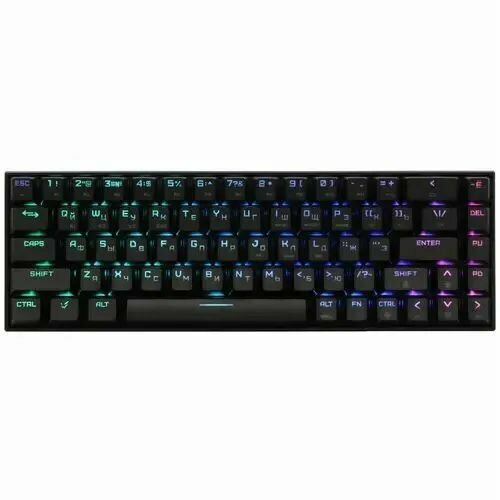 Игровая механическая клавиатура ARDOR GAMING Immortality mini, Gateron Yellow, 68 клавиш, RGB, проводная, черная.