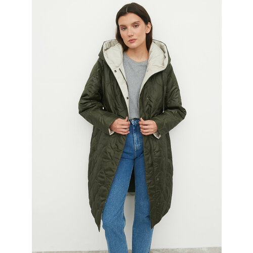 Пальто Tirella City, размер 62, хаки