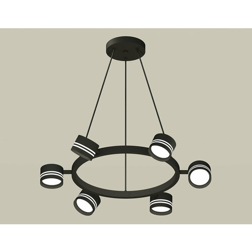 Подвесная люстра Ambrella Traditional DIY XB9193202, GX53, кол-во ламп:6шт, Черный