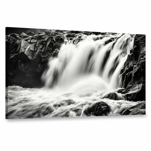 Интерьерная картина 100х60 "Пейзаж с водопадом"