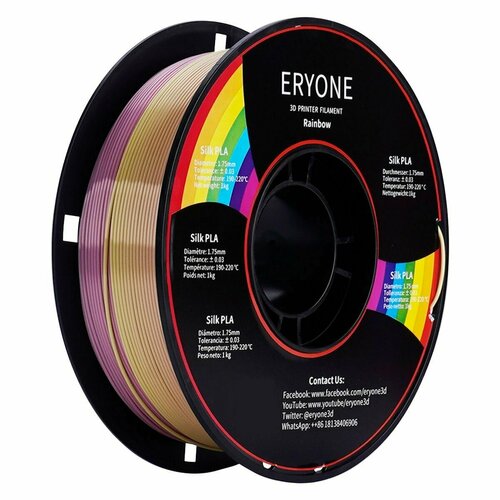PLA Classic Rainbow 1,75 мм 1 кг (Eryone) разноцветный