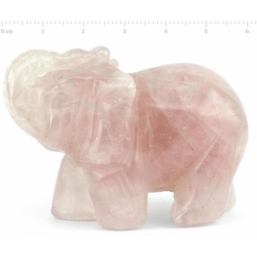 Слон кварц розовый. №00243з