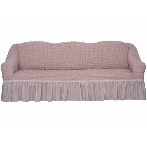 Чехол на диван Concordia с юбкой, Универсальный чехол на трехместный диван с подлокотниками