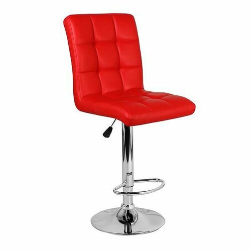 Стул барный ecoline Крюгер WX-2516 цвет сиденья красный, цвет основания хром