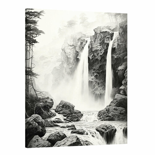 Интерьерная картина 50х70 "Лиричность водопада"