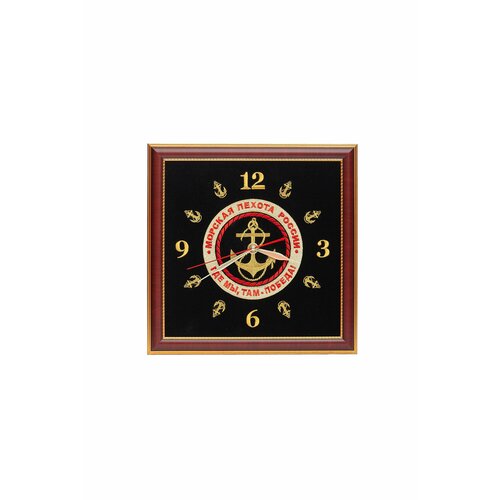 Часы настенные с вышивкой Морская пехота