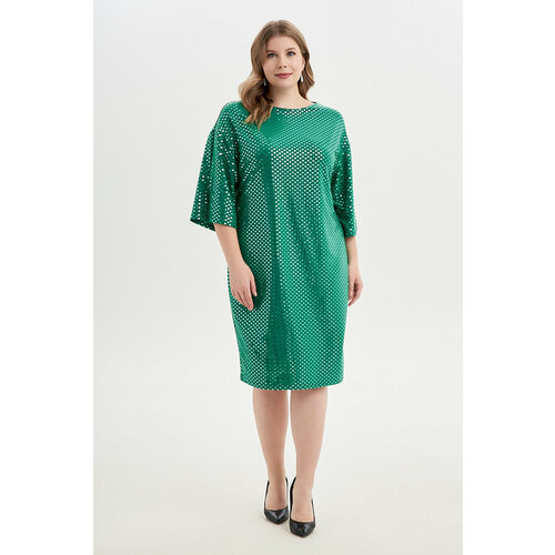 Платье Olsi, размер 64, зеленый