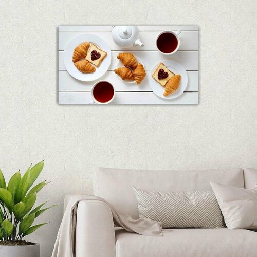 Картина на холсте 60x110 LinxOne "День всех Сердце сердца" интерьерная для дома / на стену / на кухню / с подрамником