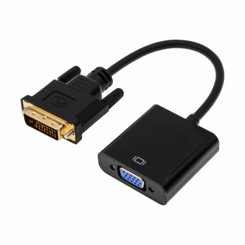 Переходник (адаптер) DVI-D-VGA, 0.2 м, черный